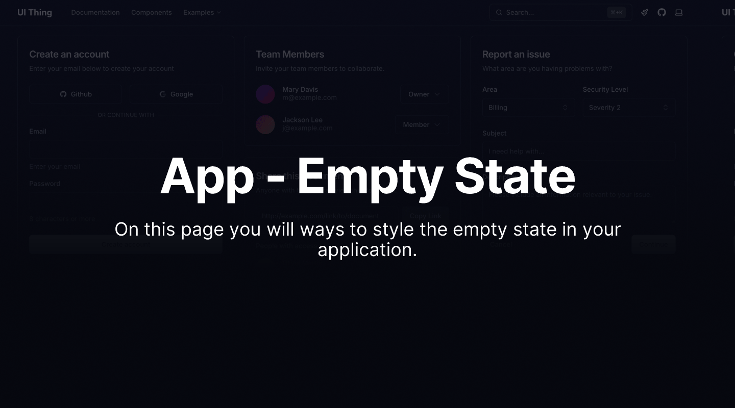 App - Empty State | UI Thing
