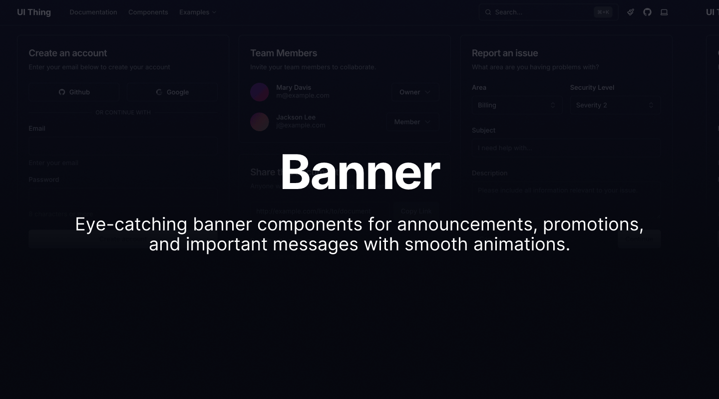 Banner | UI Thing