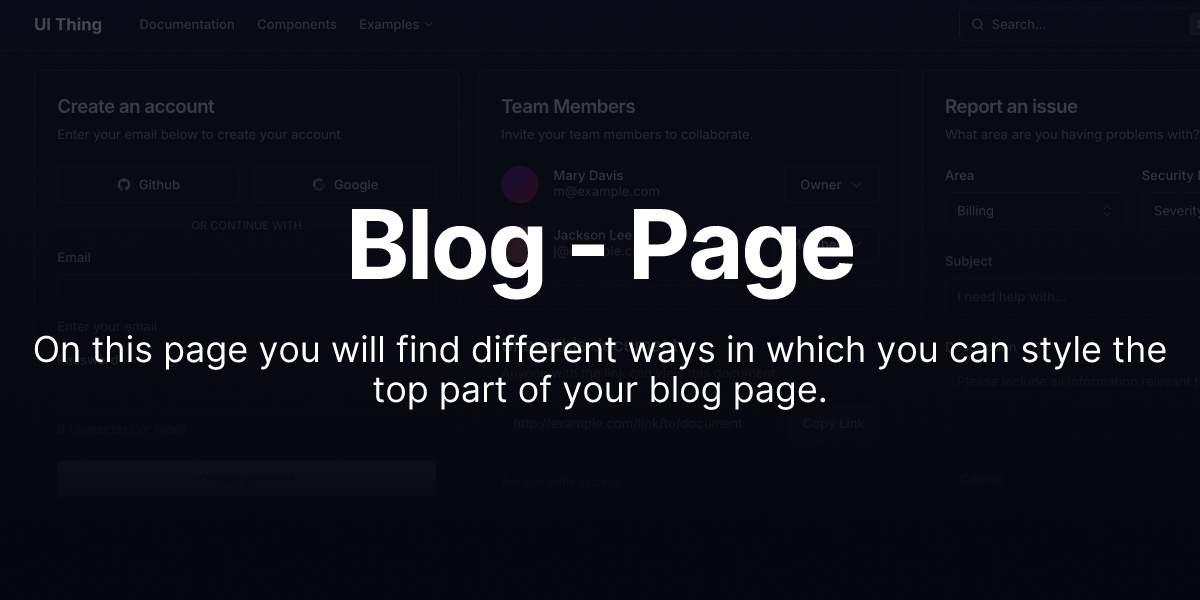 Blog - Page | UI Thing Blog - Page | UI Thing