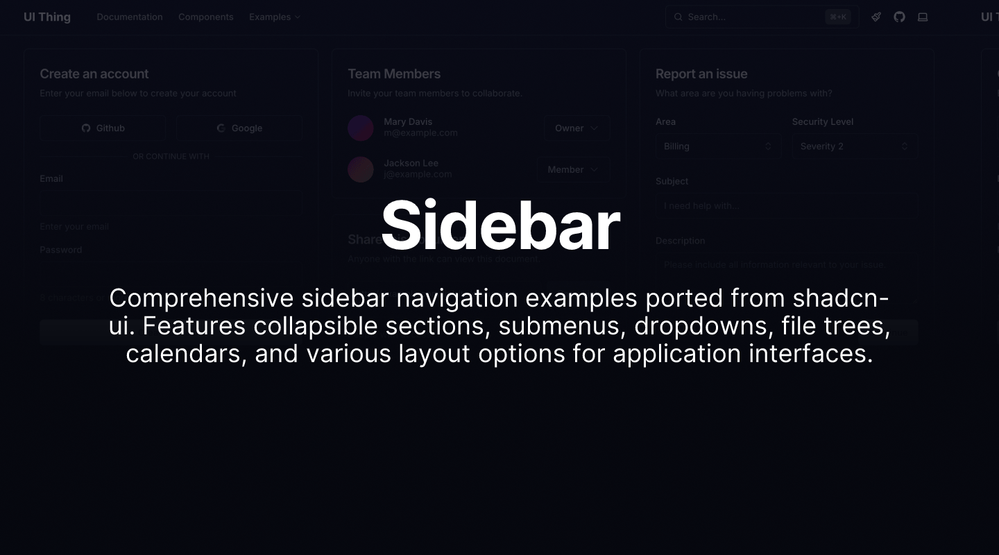 Sidebar | UI Thing