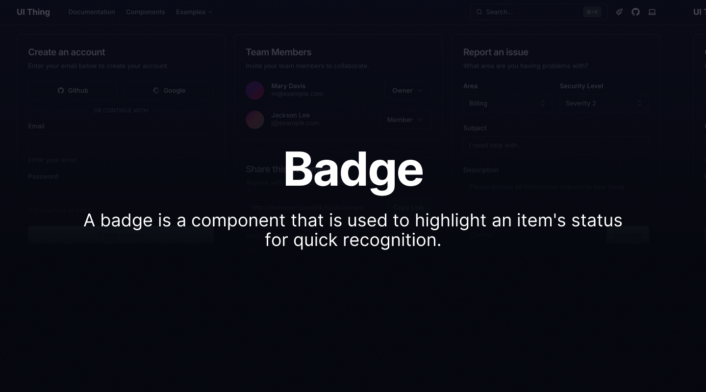 Badge | UI Thing