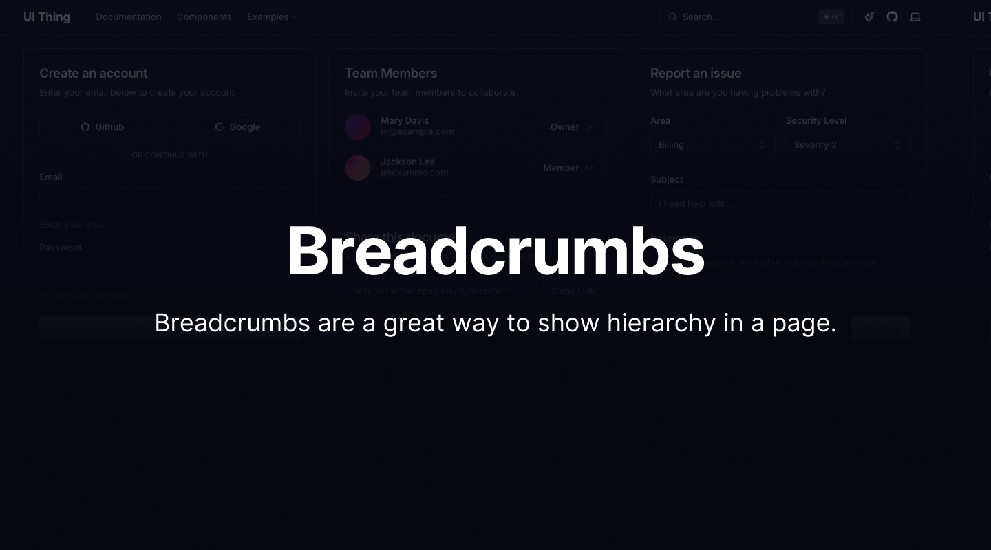 Breadcrumbs | UI Thing