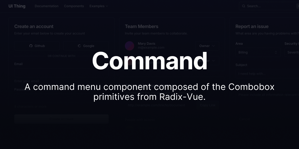 Command | UI Thing Command | UI Thing