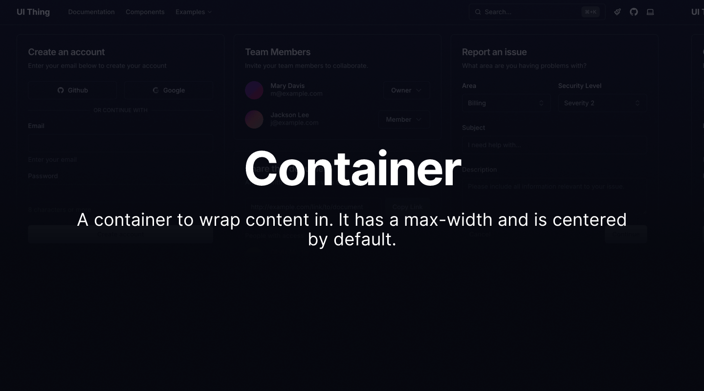 Container | UI Thing