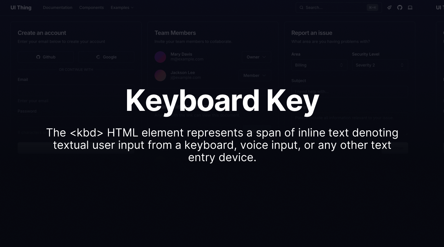 Keyboard Key | UI Thing