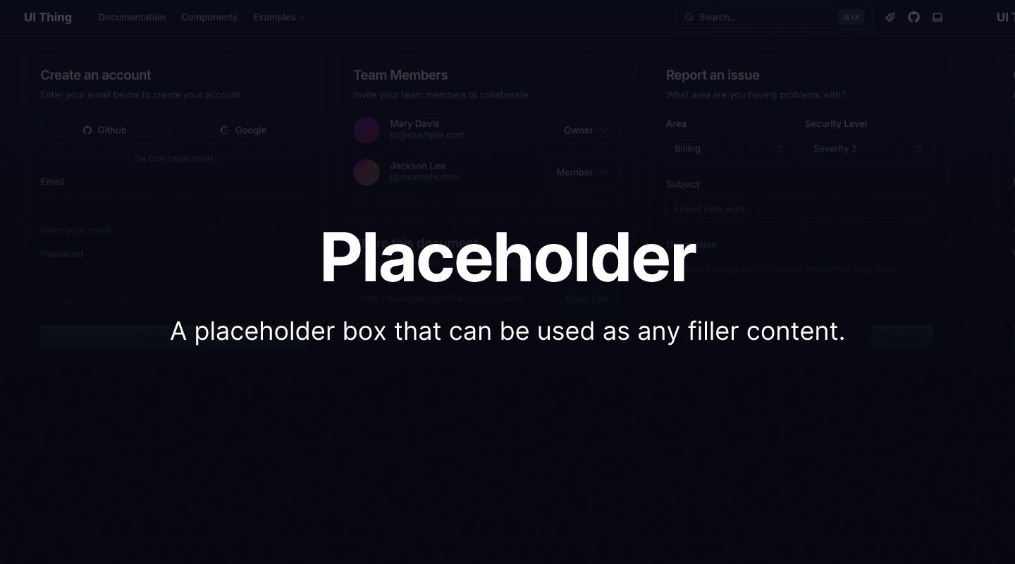 Placeholder | UI Thing