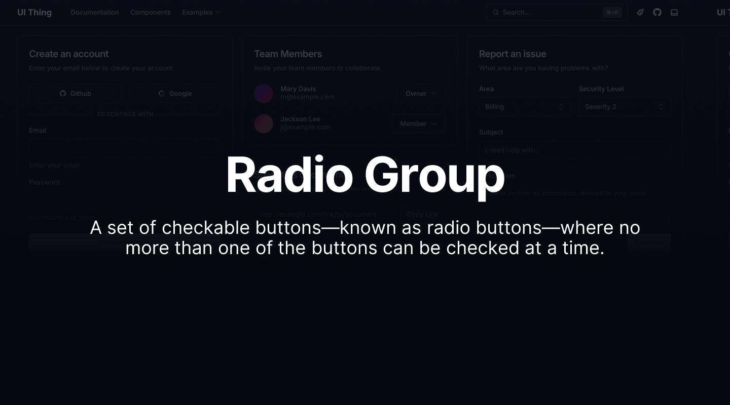 Radio Group | UI Thing