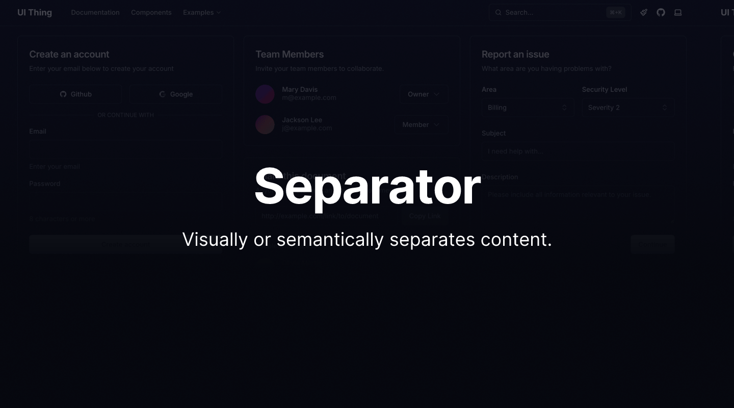 Separator | UI Thing