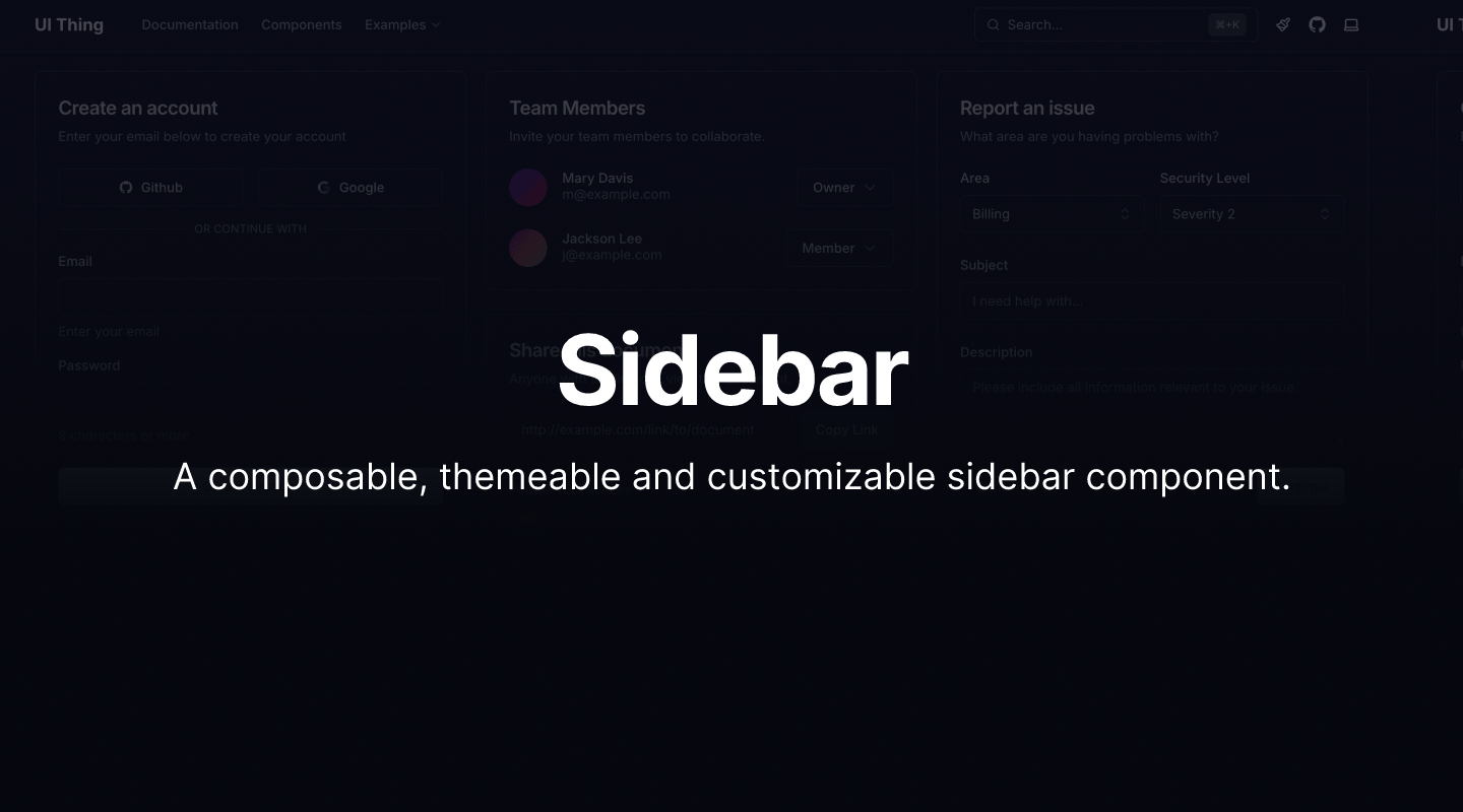 Sidebar | UI Thing