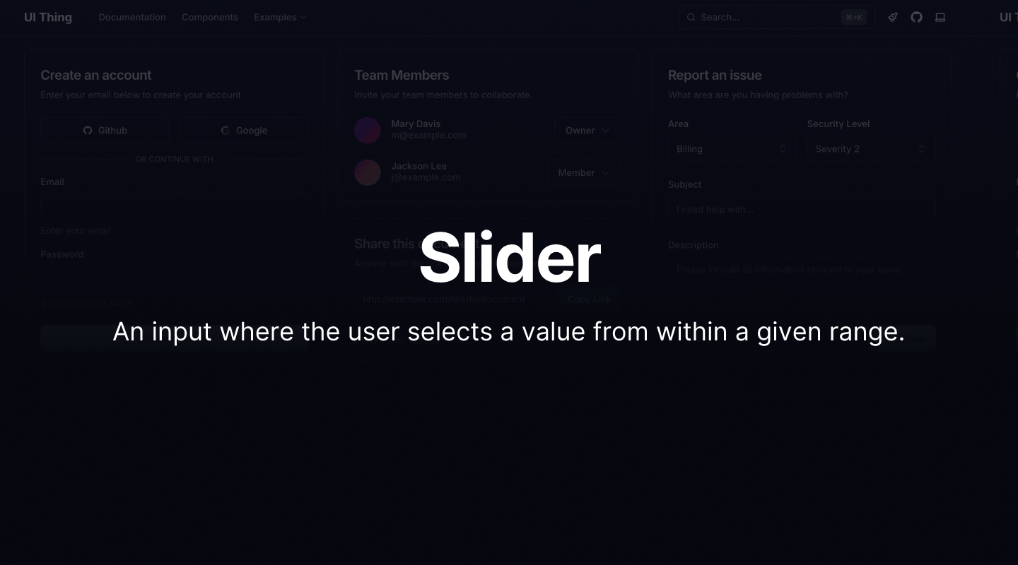 Slider | UI Thing