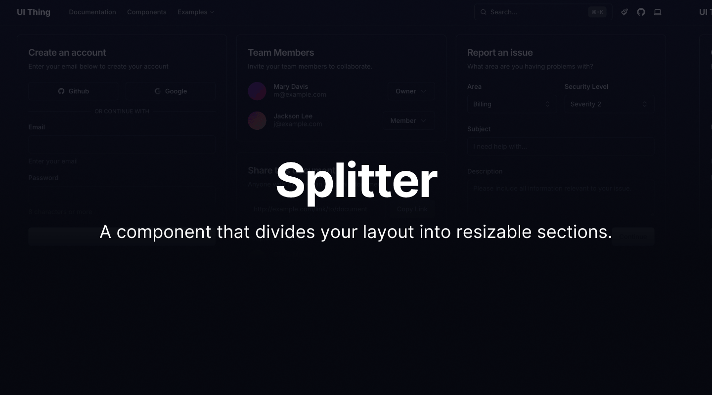 Splitter | UI Thing