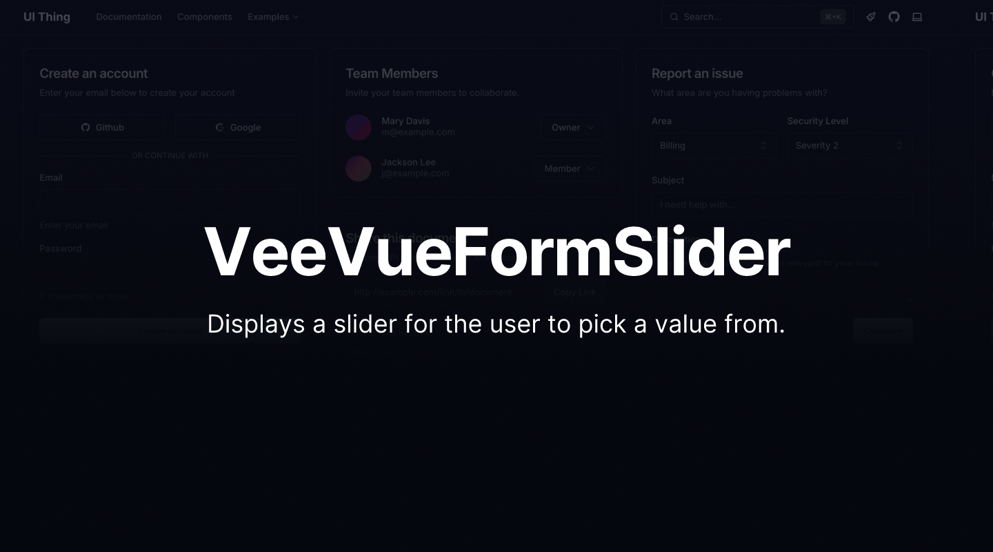 VeeVueFormSlider | UI Thing