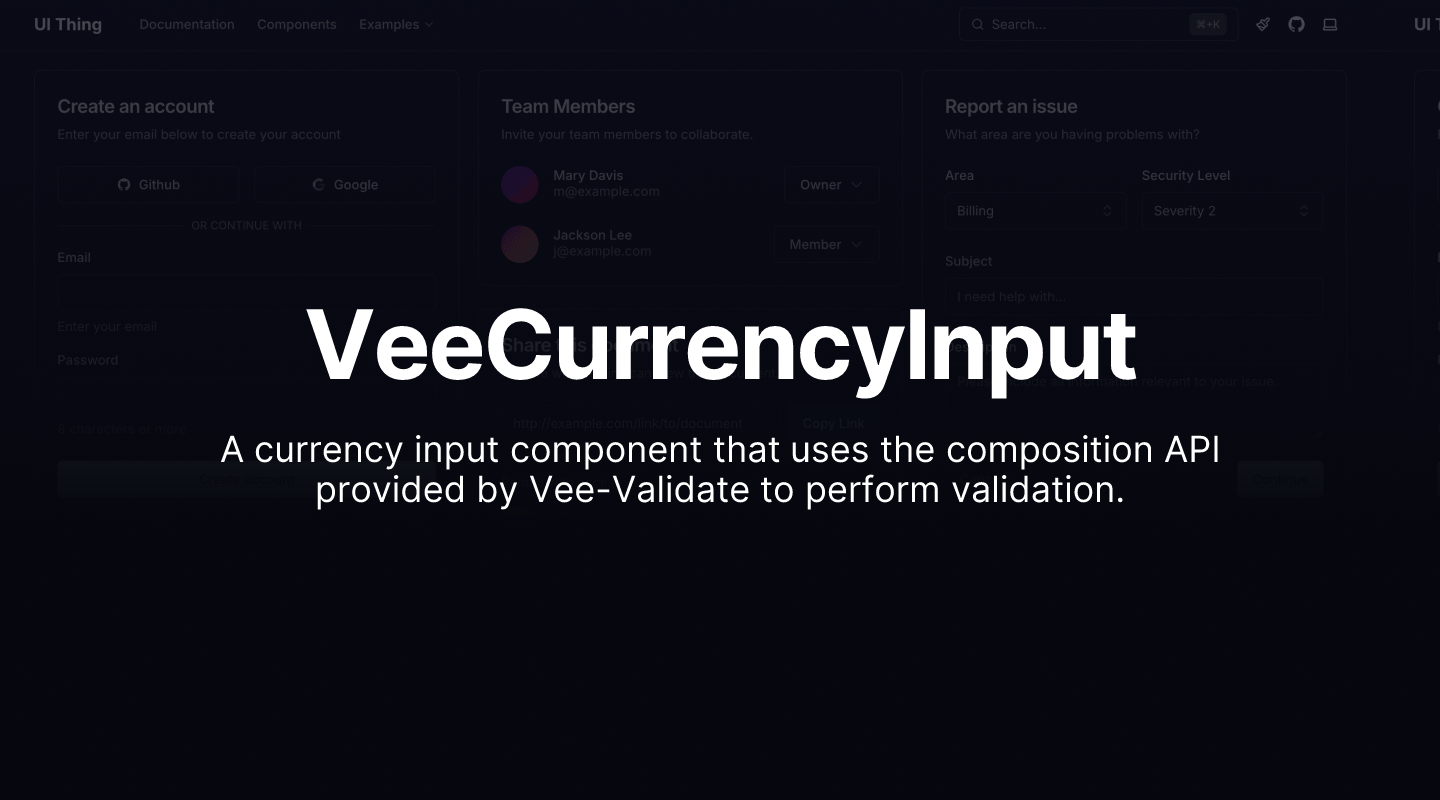 VeeCurrencyInput | UI Thing
