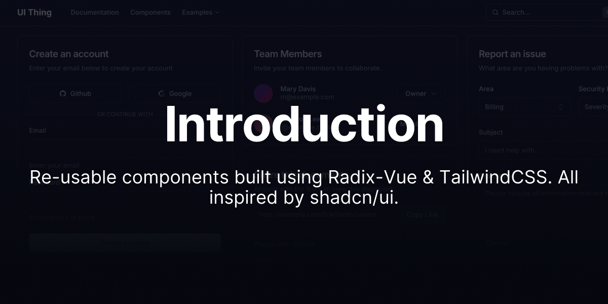 Introduction | UI Thing Introduction | UI Thing