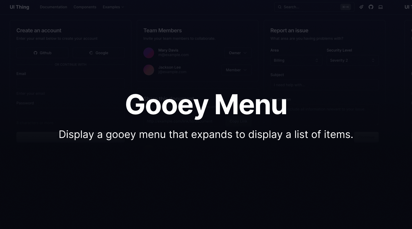 Gooey Menu | UI Thing